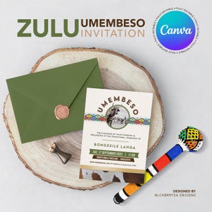 Zulu Traditional Invitation - Etsy