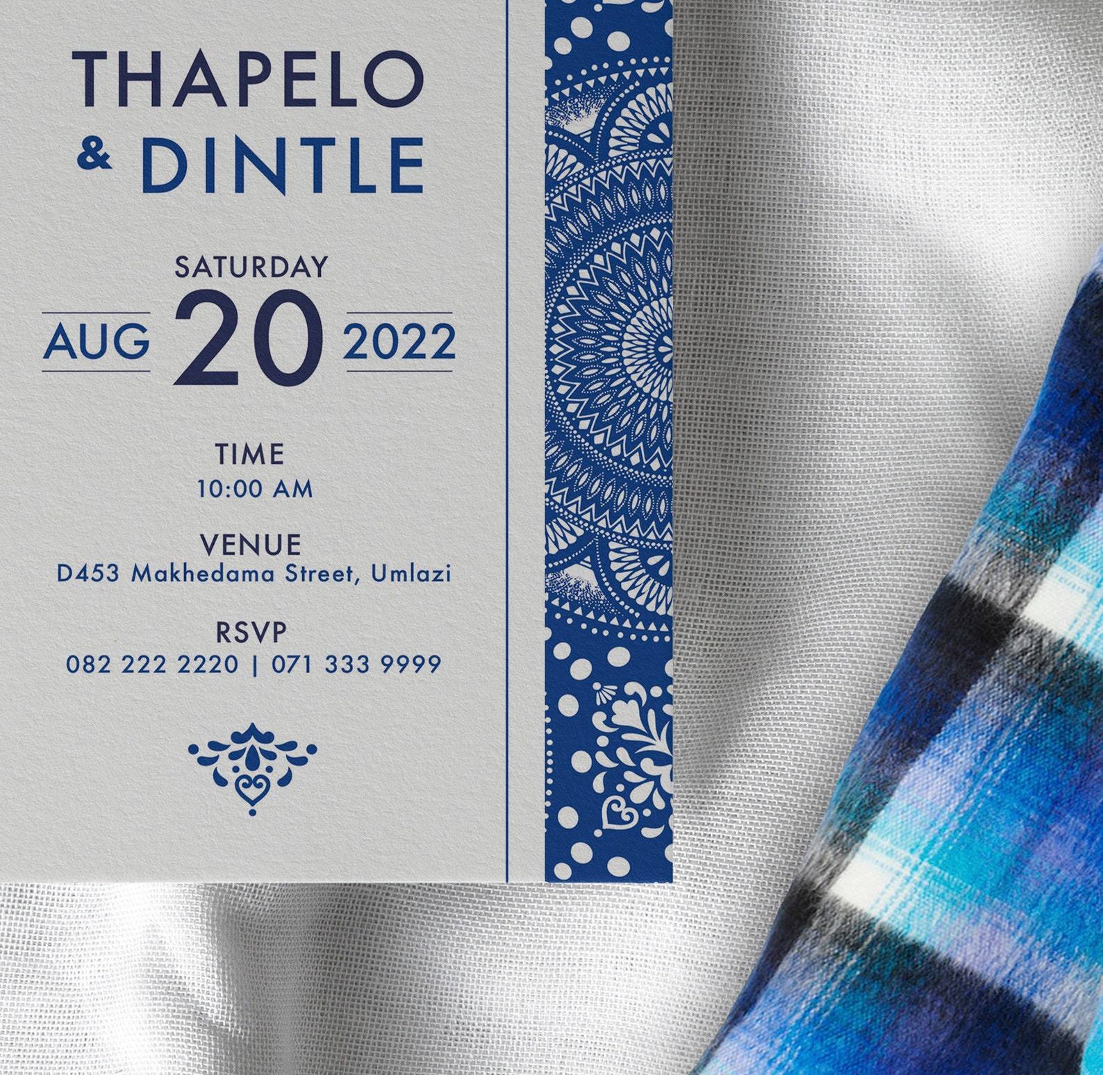 Editable Tswana Shweshwe Wedding Invitation Template - Etsy