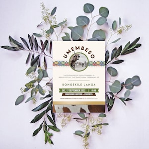 Editable Zulu Traditional Ceremony Invitation - Etsy