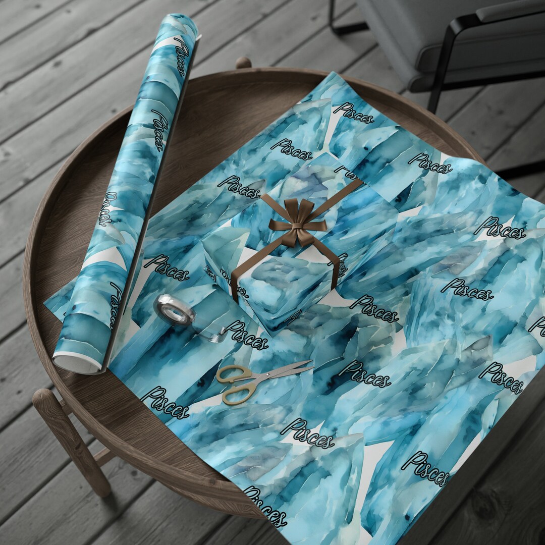 Personalised Gift Wrap Papers With Birthstone Pattern and Zodiac Sign ...