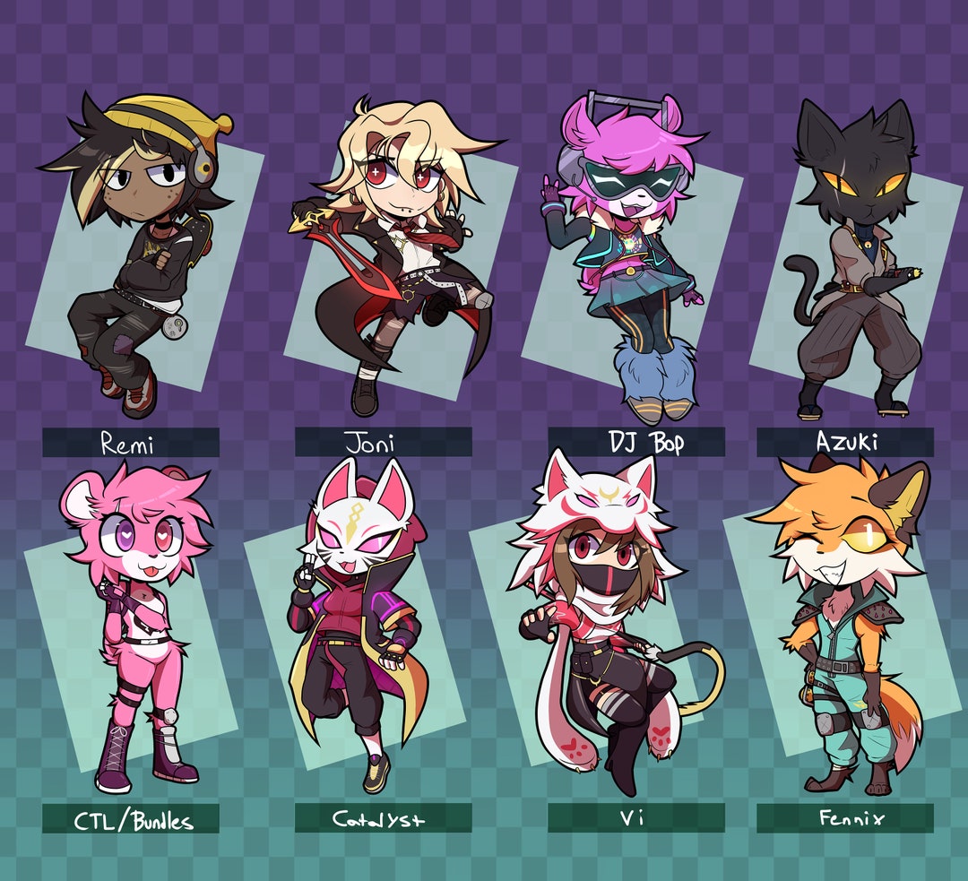 Fan Made | Double Sided Acrylic Keychains | Remi, Joni, DJ Bop, Azuki ...