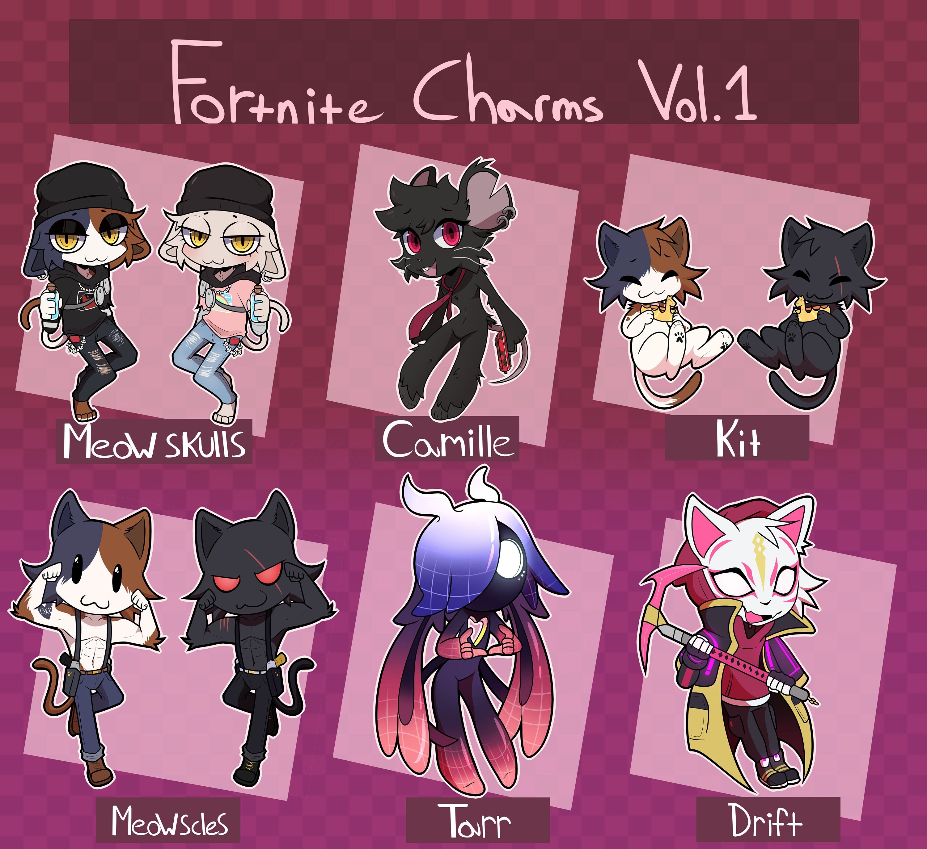 Meowskulls Camille Kit Meowscles Tarr and Drift - Etsy UK