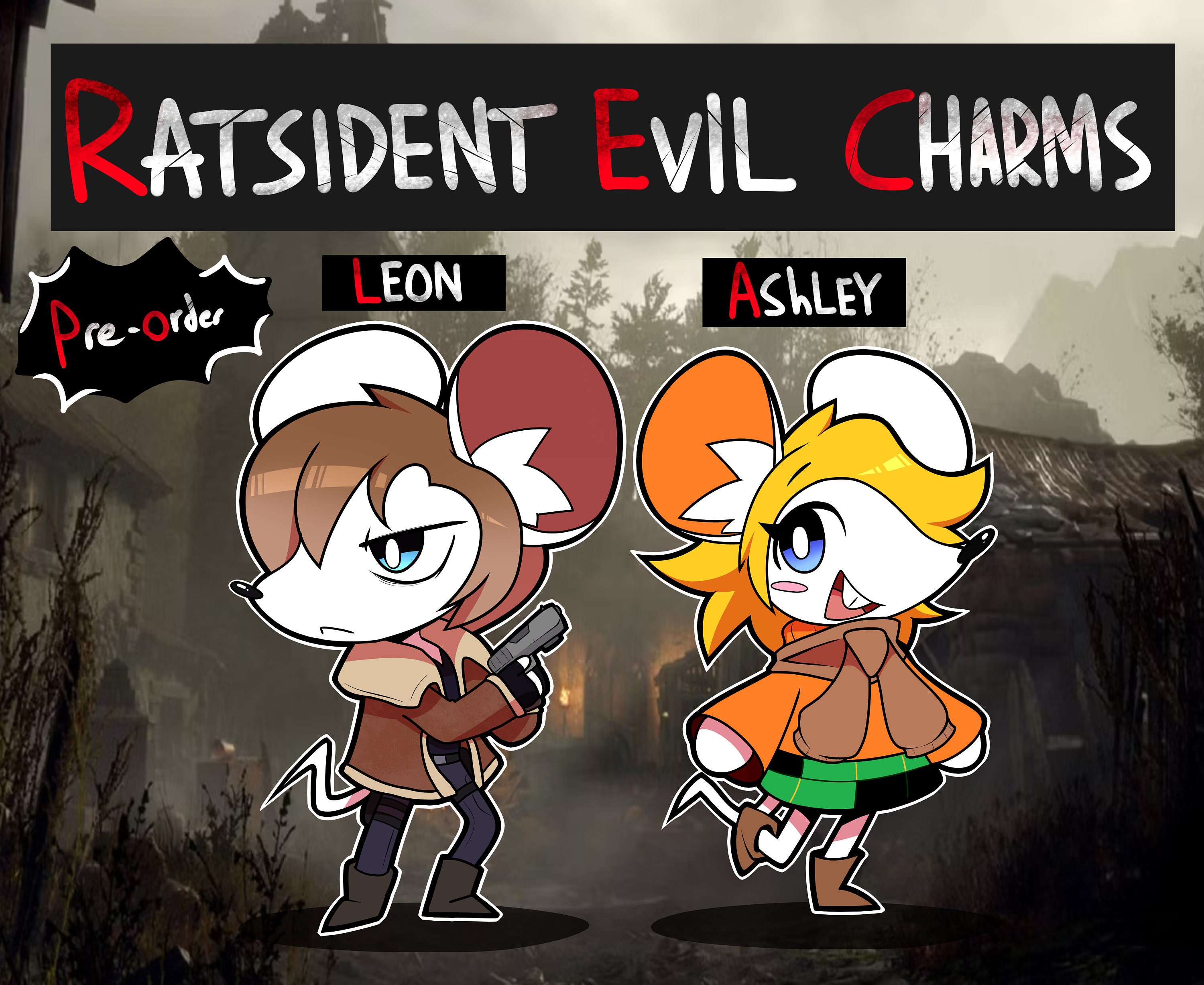 RE4 / Leon S Kennedy y Ashley Graham / Llavero/dije acrílico - Etsy México