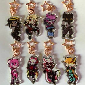 Fan Made | Double Sided Acrylic Keychains | Remi, Joni, DJ Bop, Azuki ...
