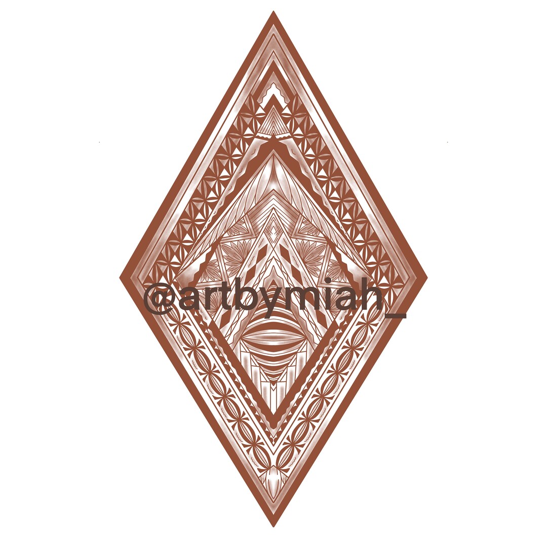 Polynesian Digital Artwork Prints ( Tongan Patterns ).16x16 and ...