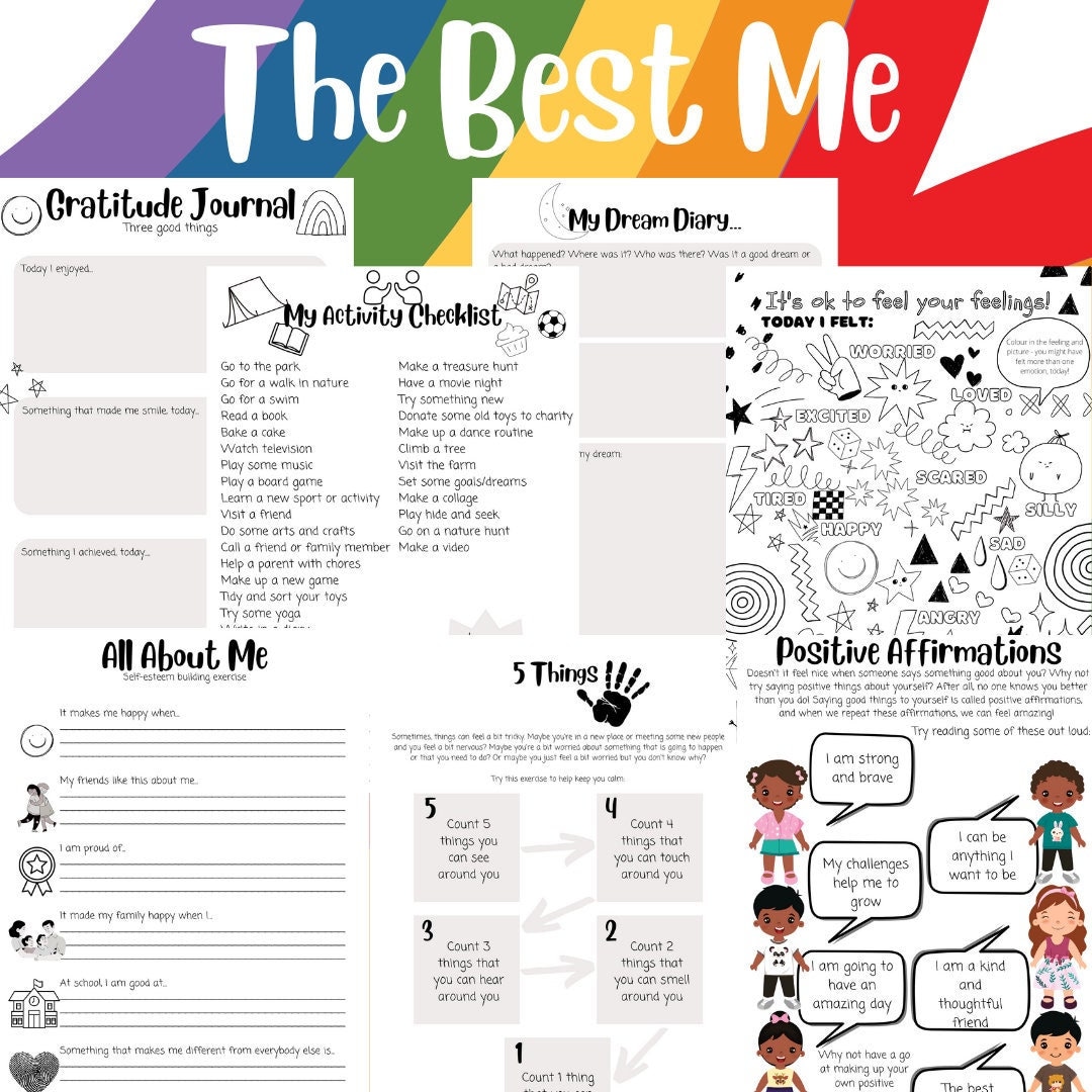 The Best Me - Children's Printable Wellbeing Bundle - Etsy