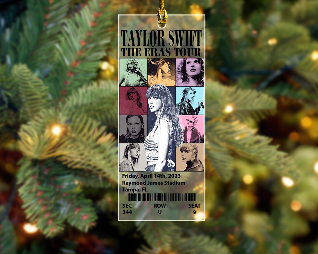 The Eras Tour Ticket Personalized Transparent Acrylic Ornament, Taylor ...