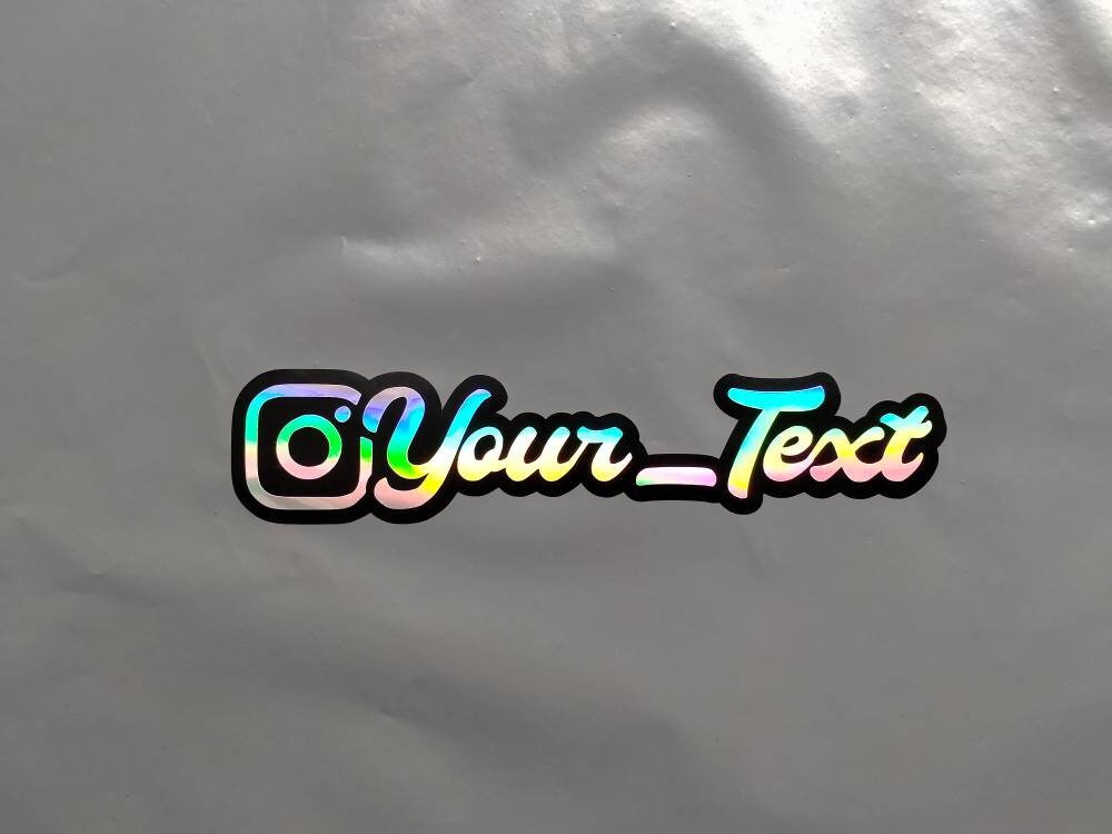 Custom Instagram Sticker Decal Vinyl Car Window JDM - Etsy