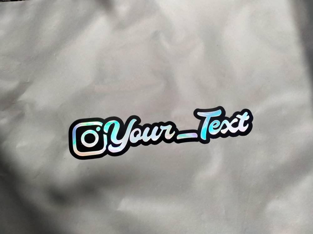 Custom Instagram Sticker Decal Vinyl Car Window JDM - Etsy