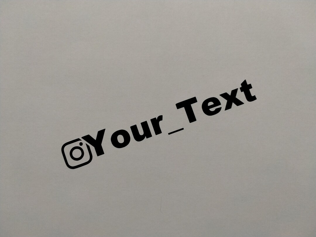 Custom Instagram Sticker Decal Vinyl Car JDM IG Handle Tag Get More ...