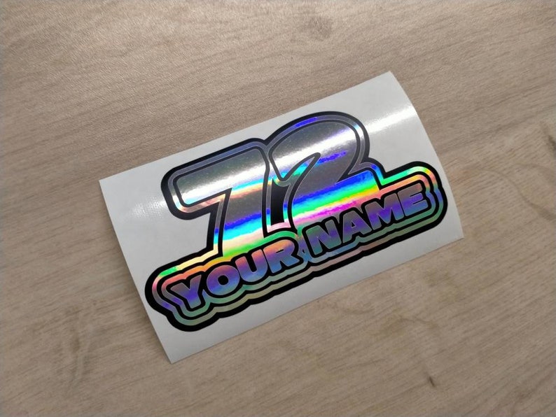 Custom Racing Name and Number Sticker Decal Vinyl Car Motorbike Dirt ...