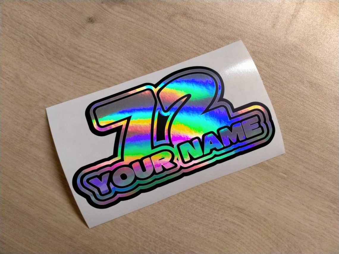 Custom Racing Name and Number Sticker Decal Vinyl Car - Etsy