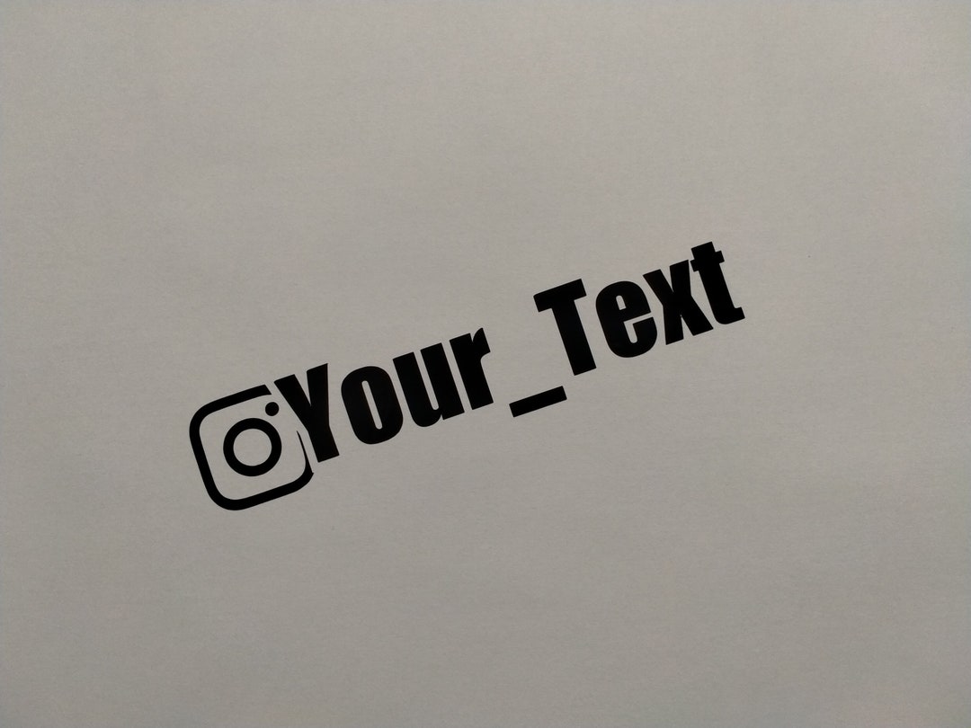 Custom Instagram Sticker Decal Vinyl Car JDM IG Handle Tag Get More ...