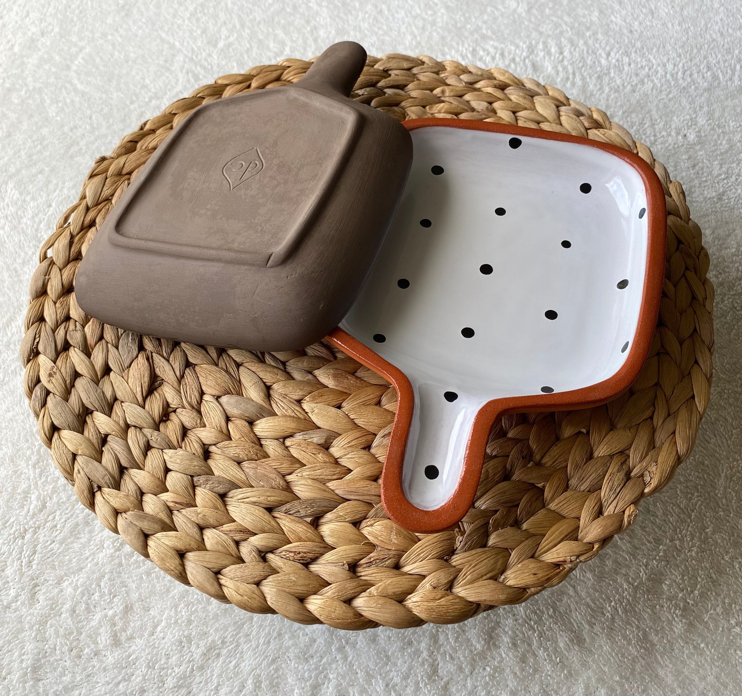 Ceramic Square Tapas Plate With Handle - Etsy