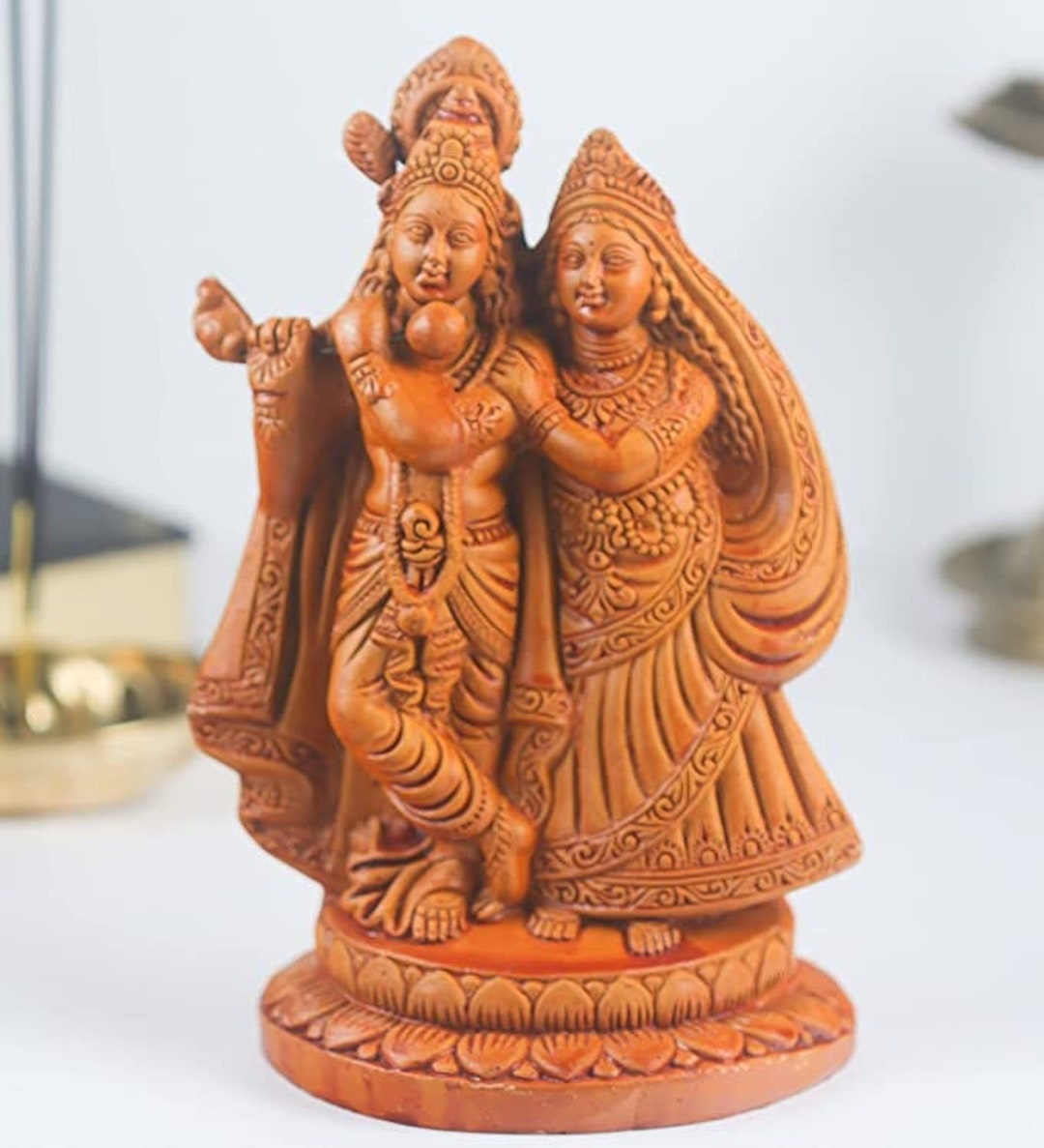 Khavi Arts Handmade Terracotta Radha Krishna Ideal for Home - Etsy