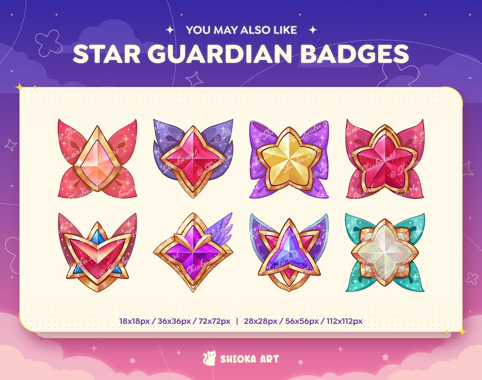 League of Legends Star Guardian Twitch Badges | Stream Loyalty Badges ...