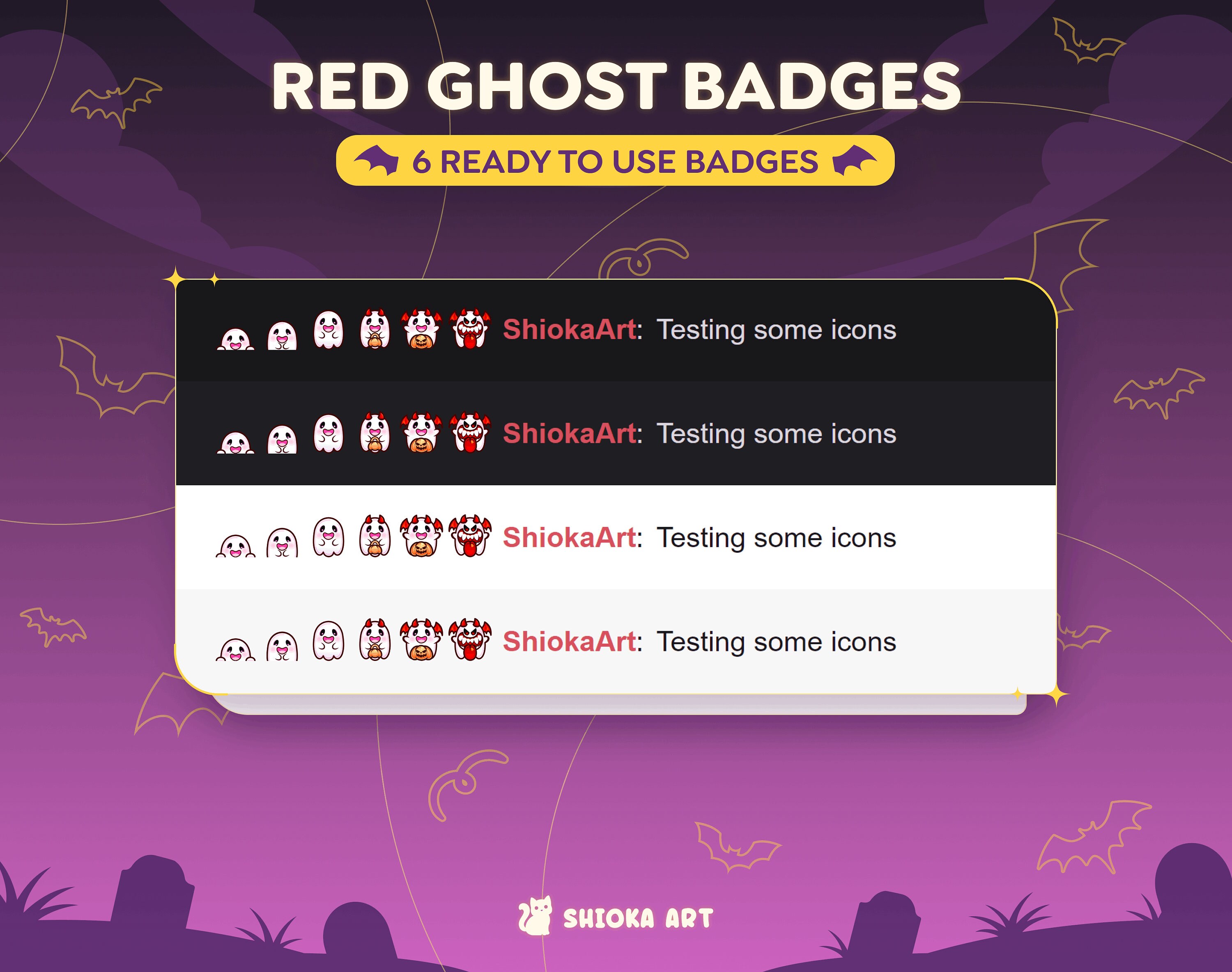 Red Ghost Twitch Badges Stream Loyalty Badges Scary Twitch - Etsy