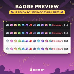 Skull Sub Badges | Stream Loyalty Badges | Scary Twitch Badge ...