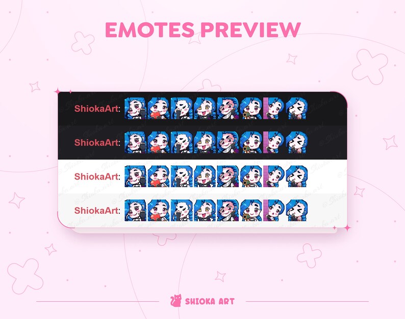 Jinx Twitchdiscord Emote Set Custom Emotes League Of Etsy