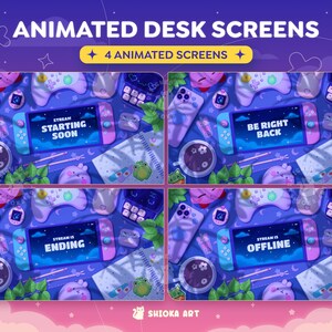 Animated Desk Stream Screens | Lofi Stream Scenes | Streamer Desk ...