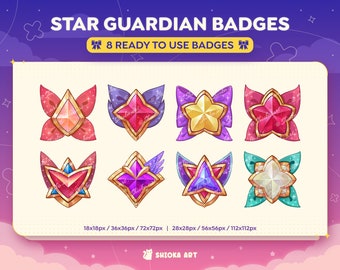 League of Legends Star Guardian Twitch Badges Stream Loyalty Badges ...