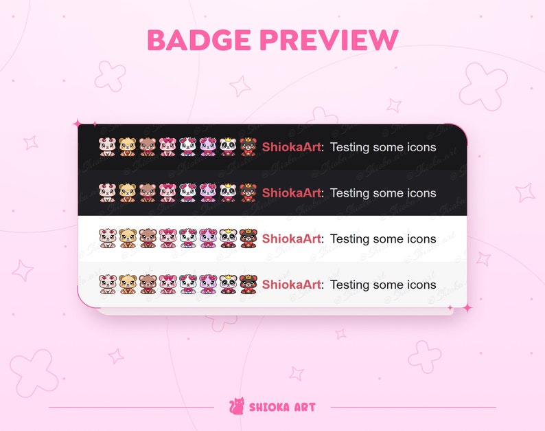 Teddy Bear Twitch Badges | Stream Loyalty Badges | Cute Sub Badge ...