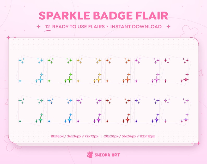 Sparkle Twitch Badge Flair | Bit Badges | Cute | Streamer Graphics - Etsy
