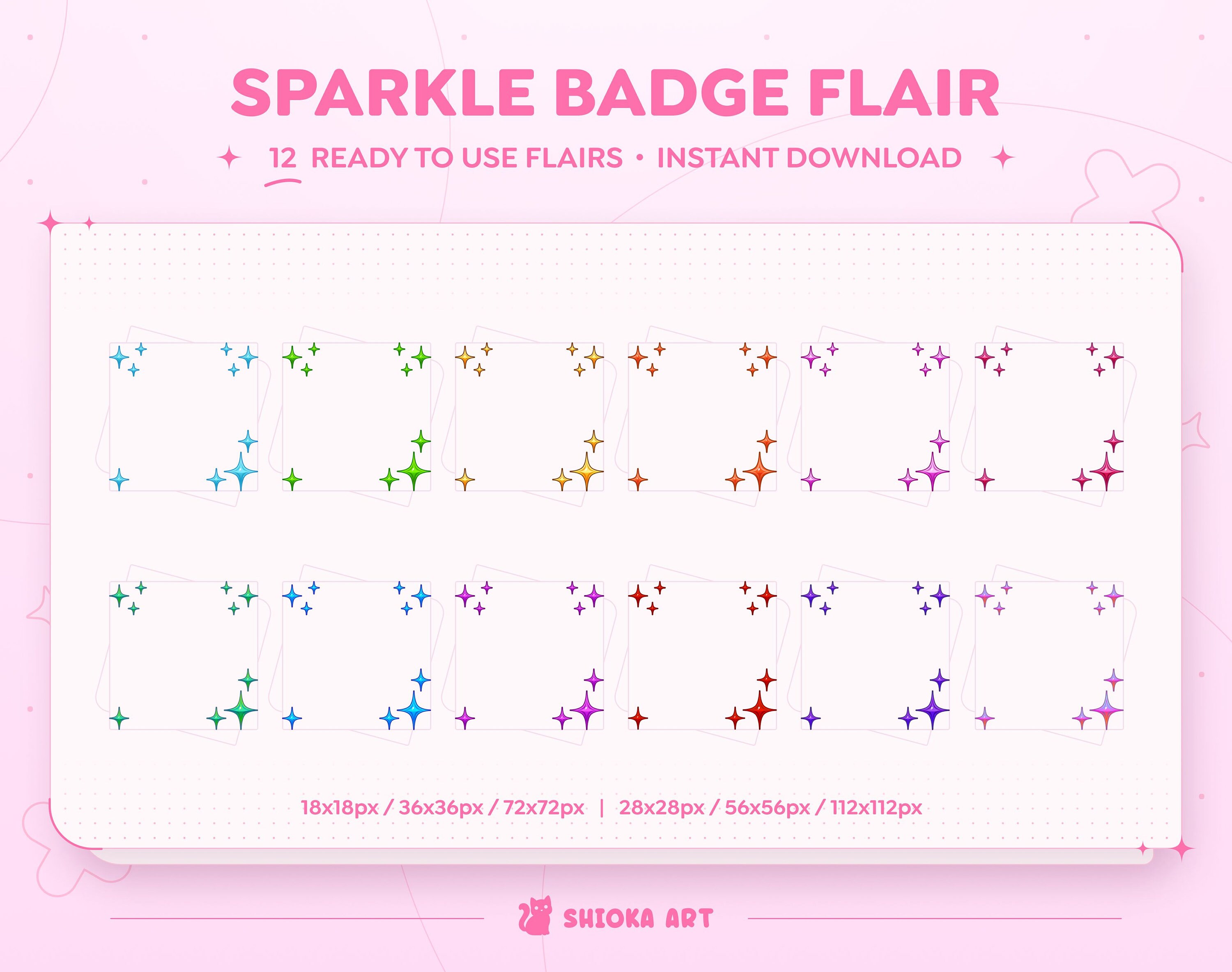 Sparkle Twitch Badge Flair | Bit Badges | Cute | Streamer Graphics - Etsy