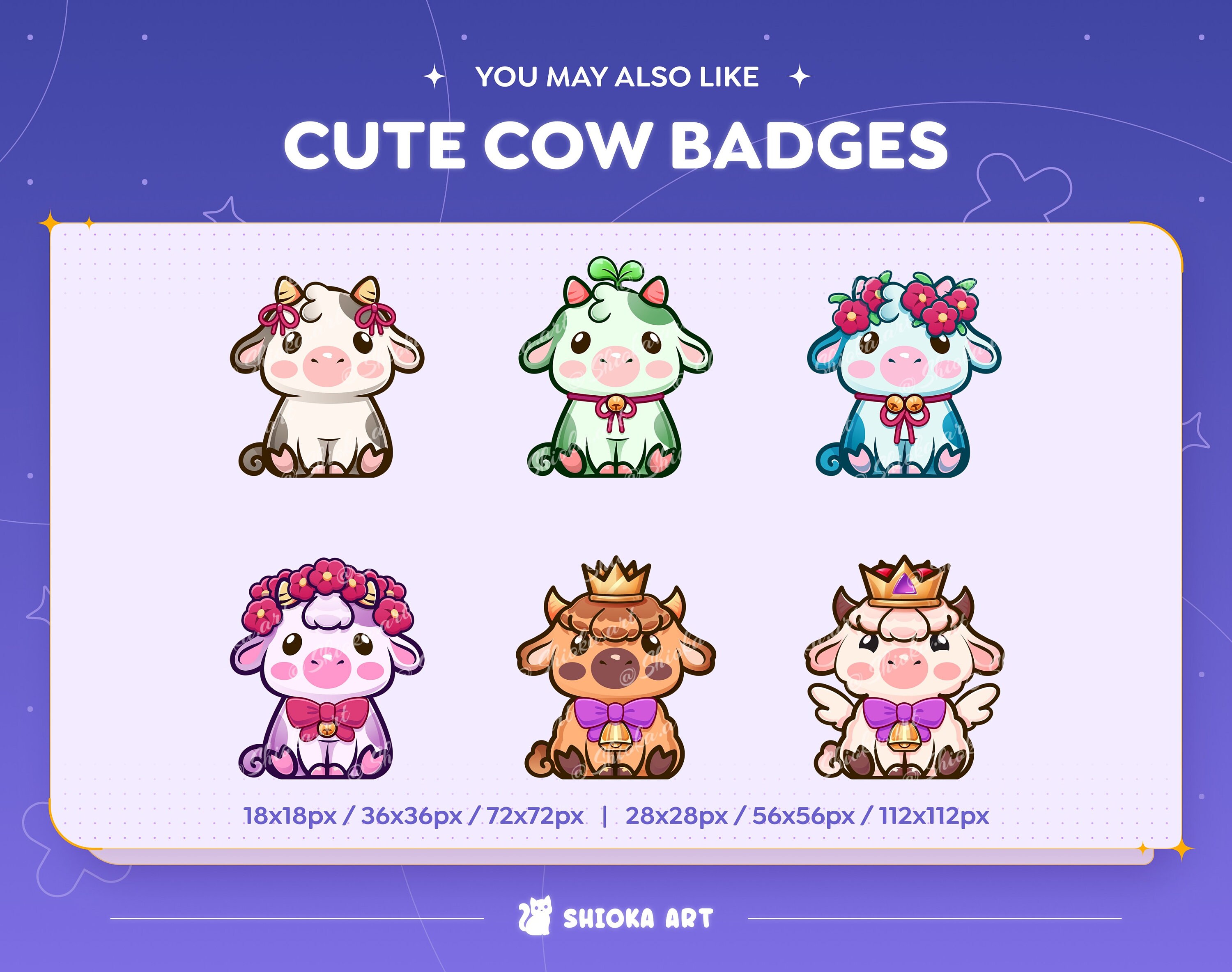 Fancy Frame Twitch Badge Flair Pack | Bit Badges | Cute, Pink, Purple ...