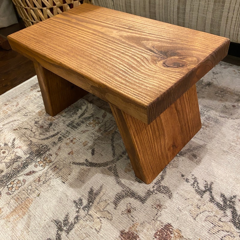 Wood Foot Stool - Etsy