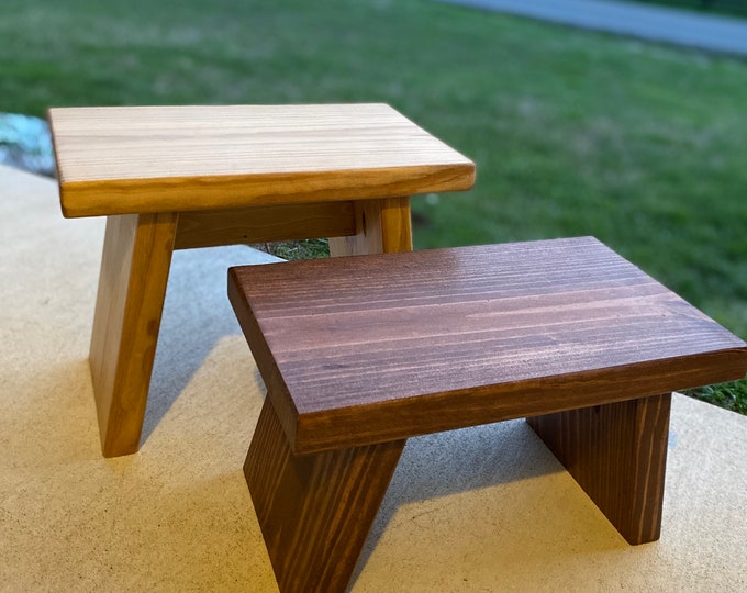 Wood Step Stool Handmade Dovetailed Hardwood Modern Step - Etsy
