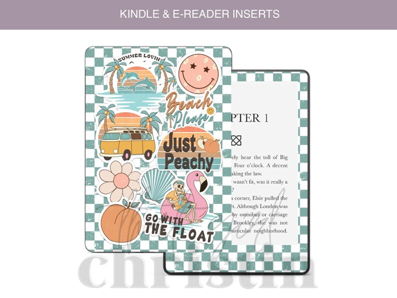 Kindle Insert Bundle Summer Kindle Skin 4 Pack Kindle Inserts Printable ...