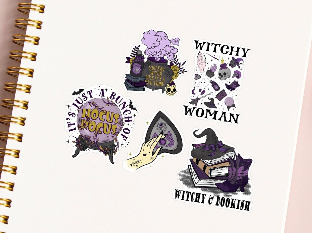 Witchy Sticker Pack Witch Vinyl Stickers Kindle Sticker - Etsy