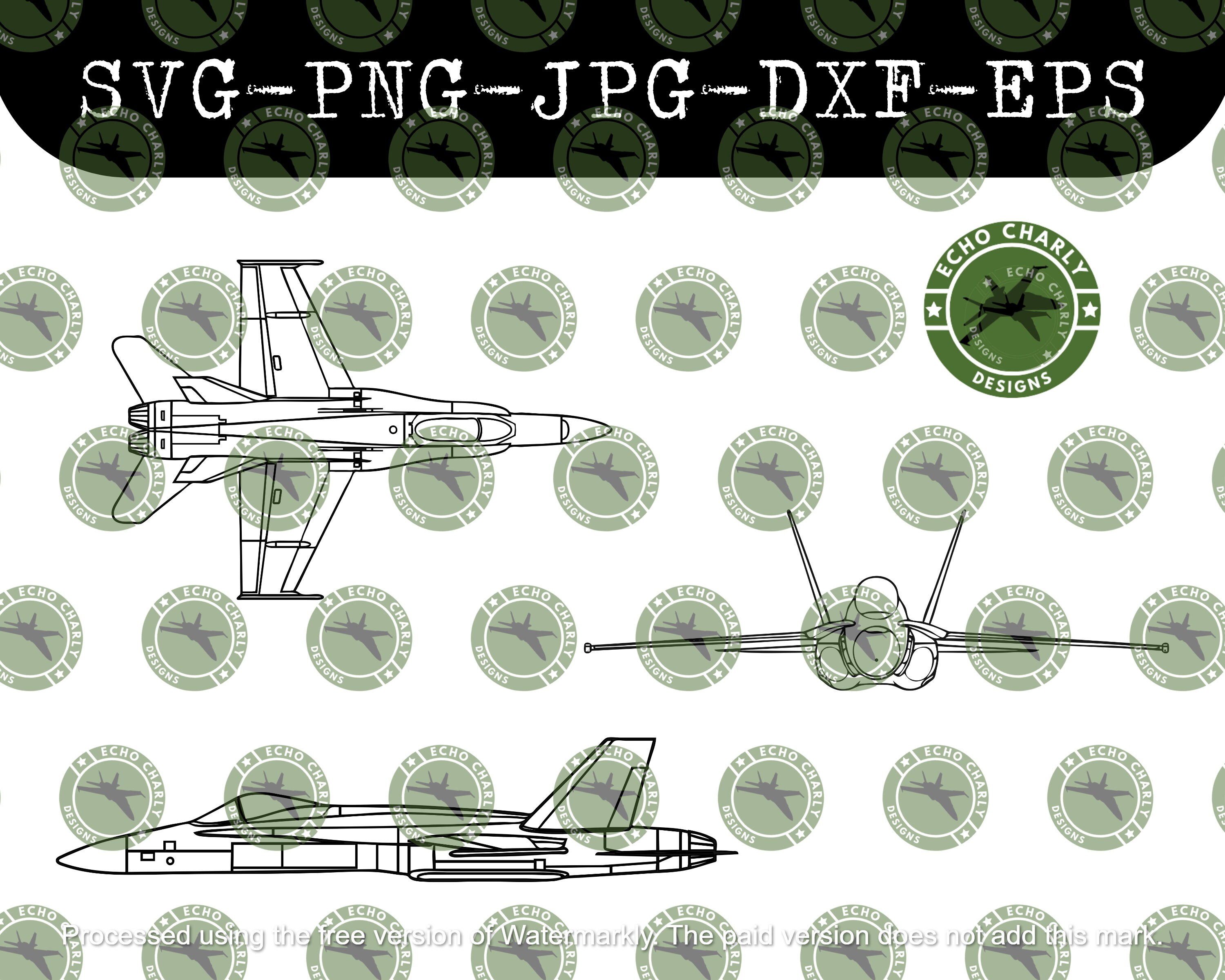 F/A-18 Aircraft: 3 Models Svg Png Jpg Dxf Eps - Etsy