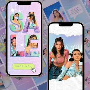 Y2K Instagram Story Template | 00s Aesthetic Canva Template | Fashion ...
