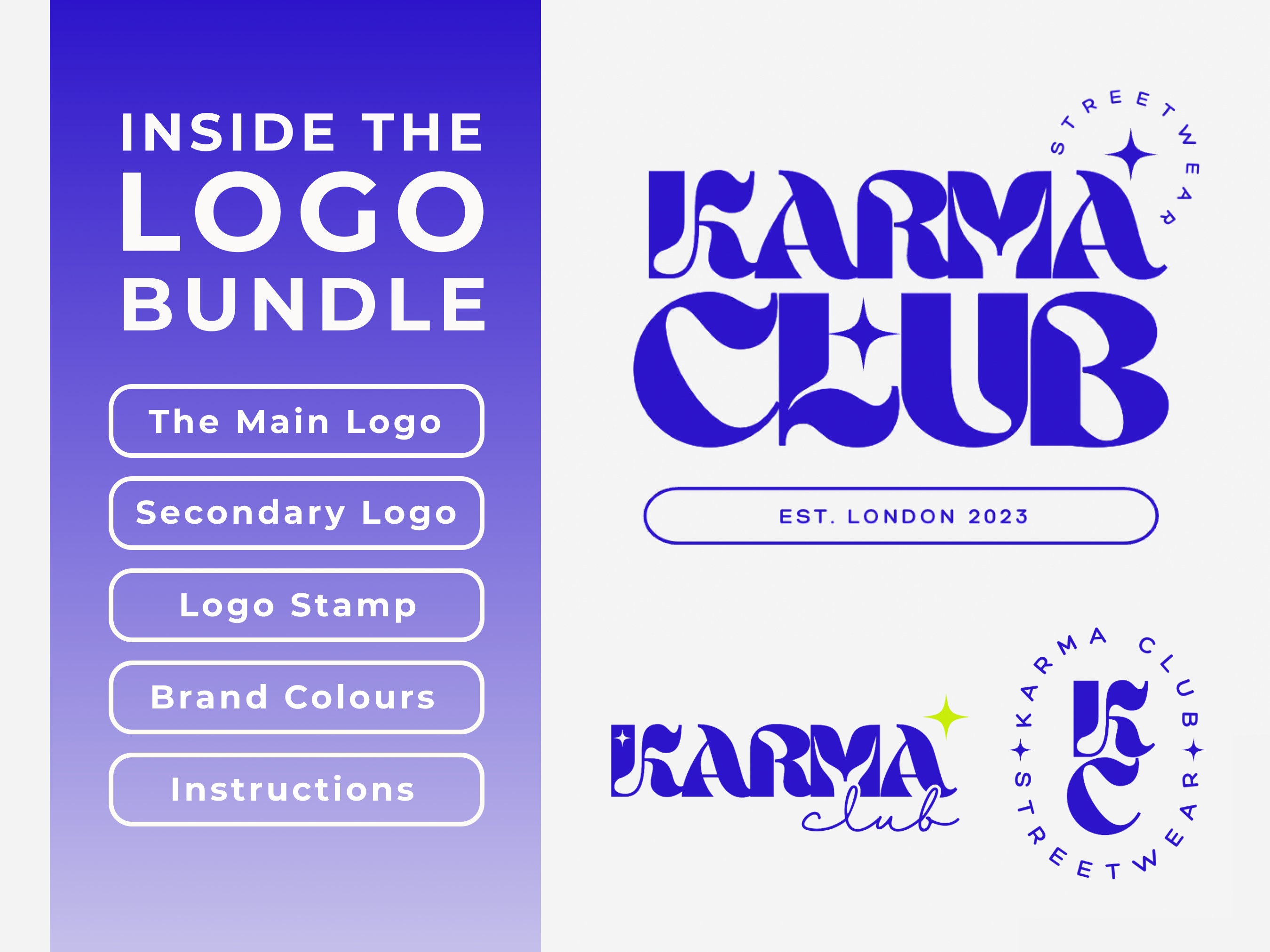 Karma Club | Editable Cool Logo Design | DIY Canva Branding With Cool ...