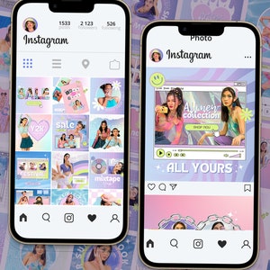 Y2K Instagram Post Template | 90s 00s Aesthetic Canva Template ...
