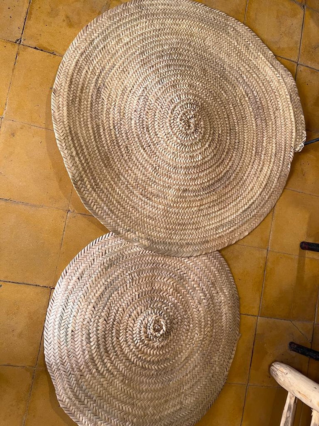 Traditional Wicker Mat, Handcrafted by Moroccan Craftsmen - Etsy