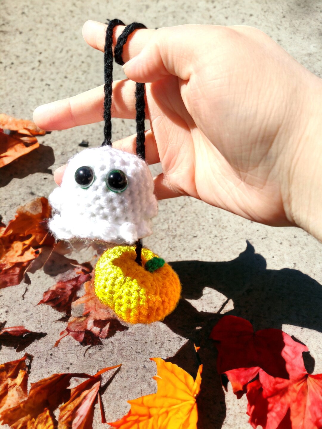 Pumpkin and Ghost Hanger-crochet-amigurumi-tiktok Hanger-halloween ...