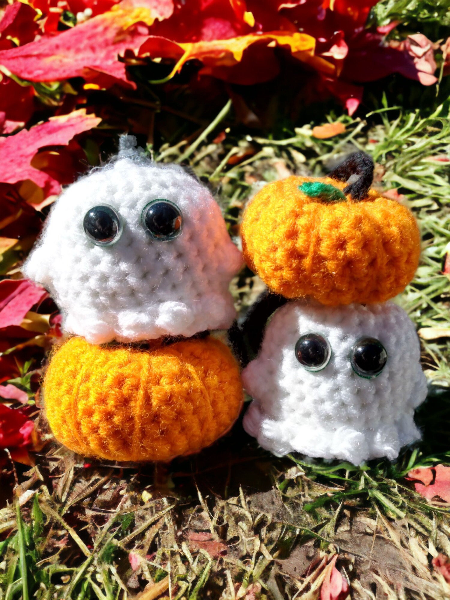 Pumpkin and Ghost Hanger-crochet-amigurumi-tiktok Hanger-halloween ...