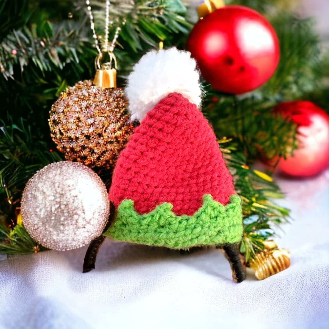 Crochet Santa Hat Headband-christmas Accsessories-handamde-headbands ...