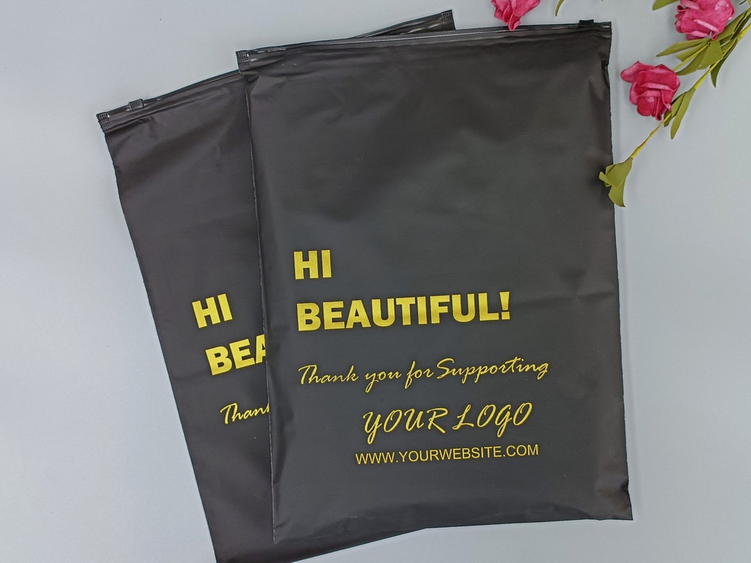 Custom Black Zipper Bags,matte Black Zip Seal Package Bags for Clothing ...