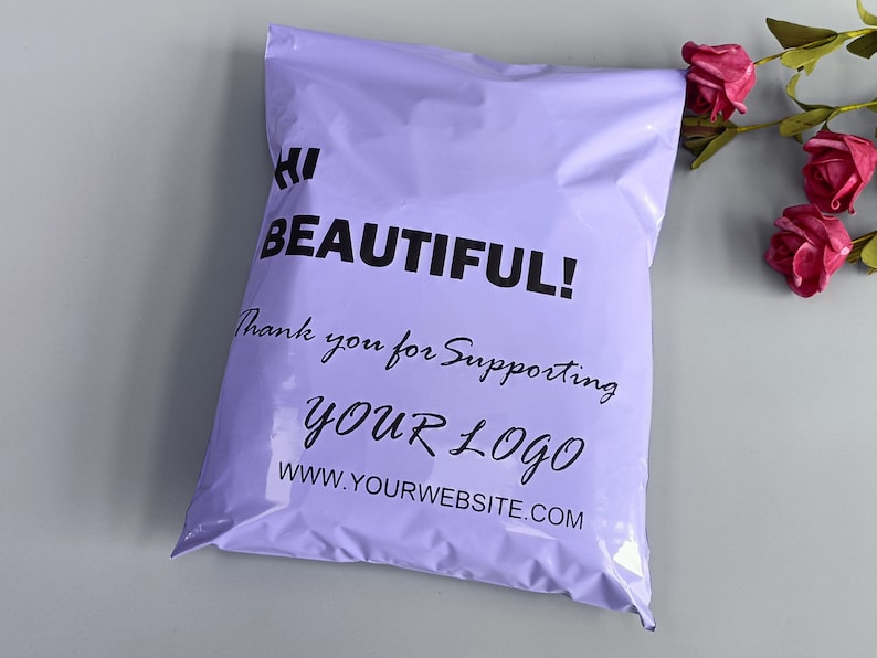 100pcs Custom Printing Purple Poly Mailers,mailing Bags for Hoodies ...