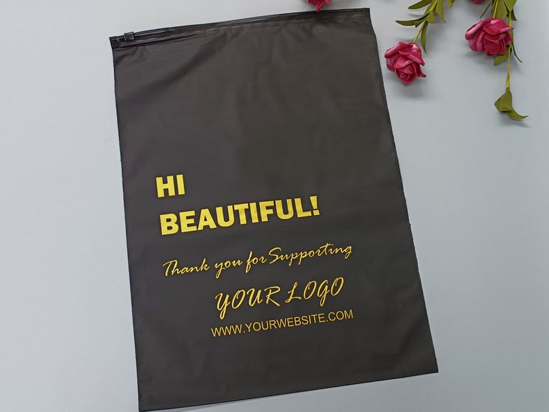 Custom Black Zipper Bags,matte Black Zip Seal Package Bags for Clothing ...