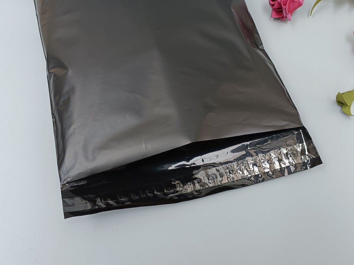 5-500pcs Black Shipping Envelopes With Logo Printed,poly Mailer for ...