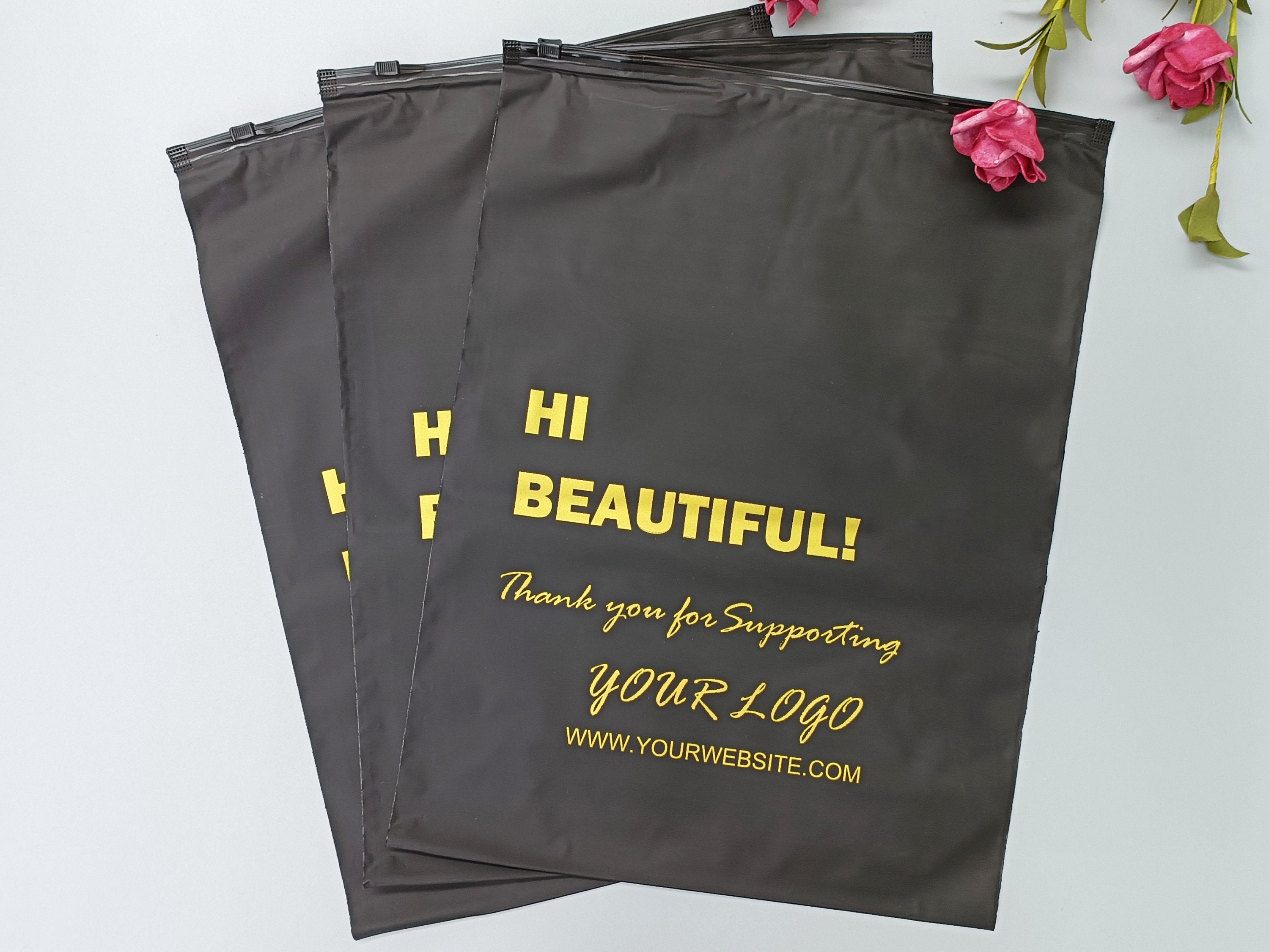 Custom Black Zipper Bags,matte Black Zip Seal Package Bags for Clothing ...