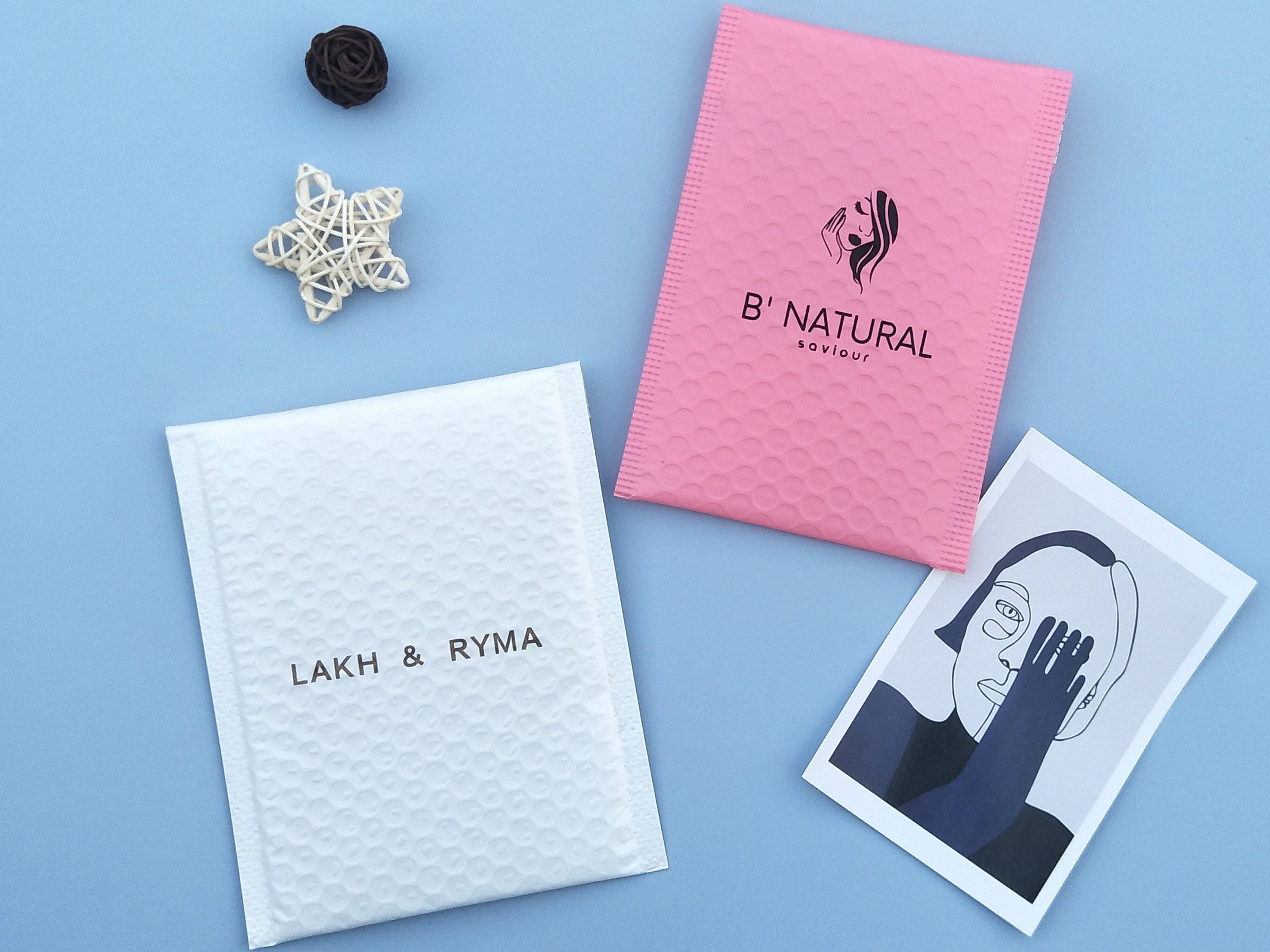 50pcs Poly Bubble Envelope Bags With Logo Printed Padded Shipping ...