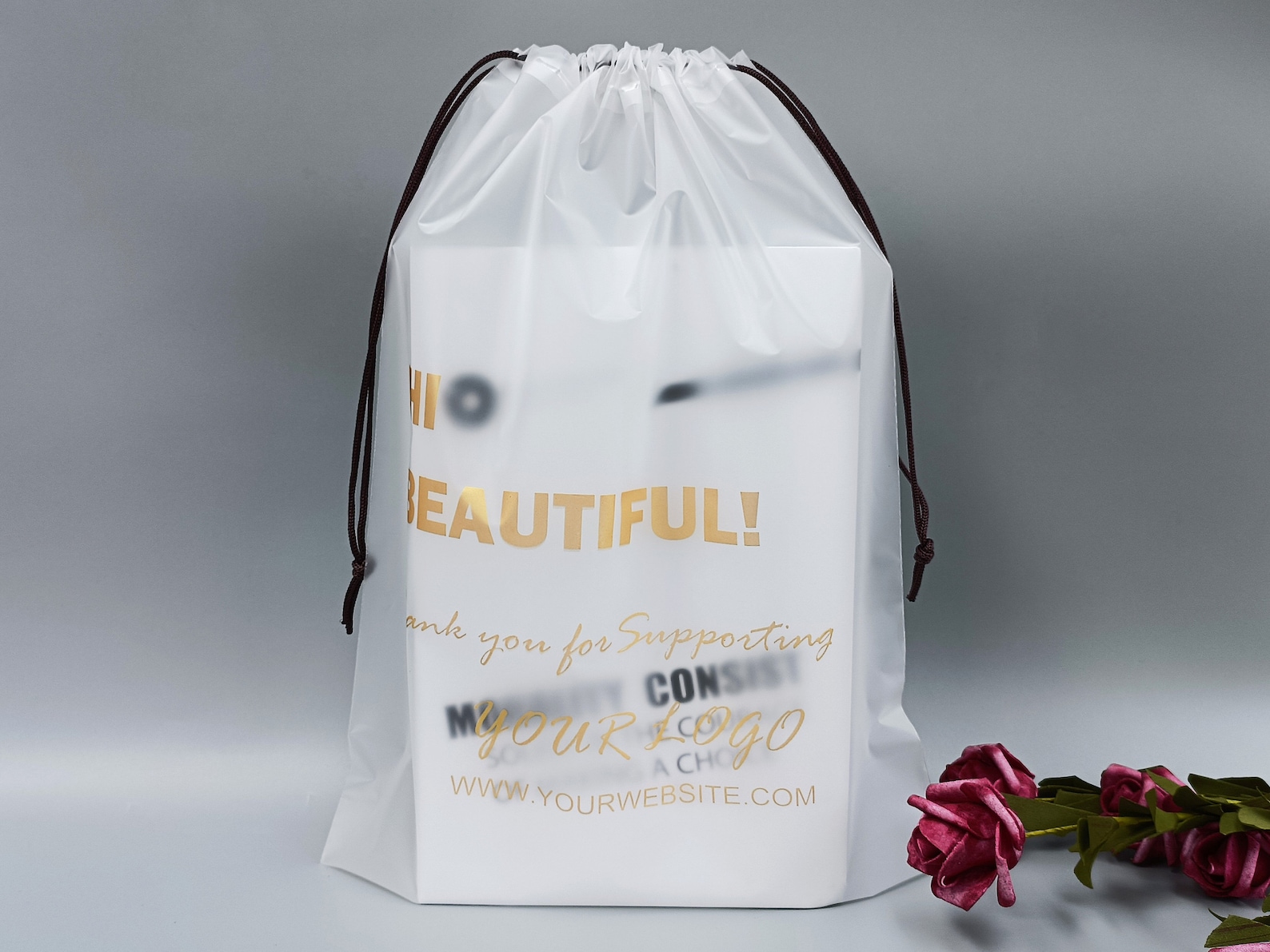 Customized Drawstring Bags With Logo Printed,drawstring Frosted Bags ...