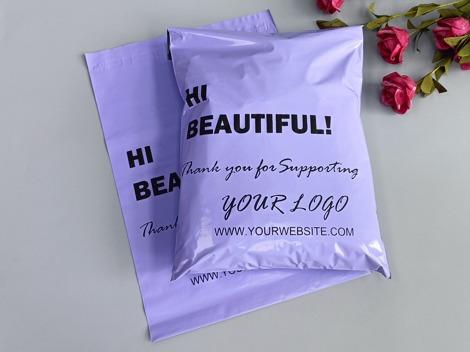 100pcs Custom Printing Purple Poly Mailers,mailing Bags for Hoodies ...