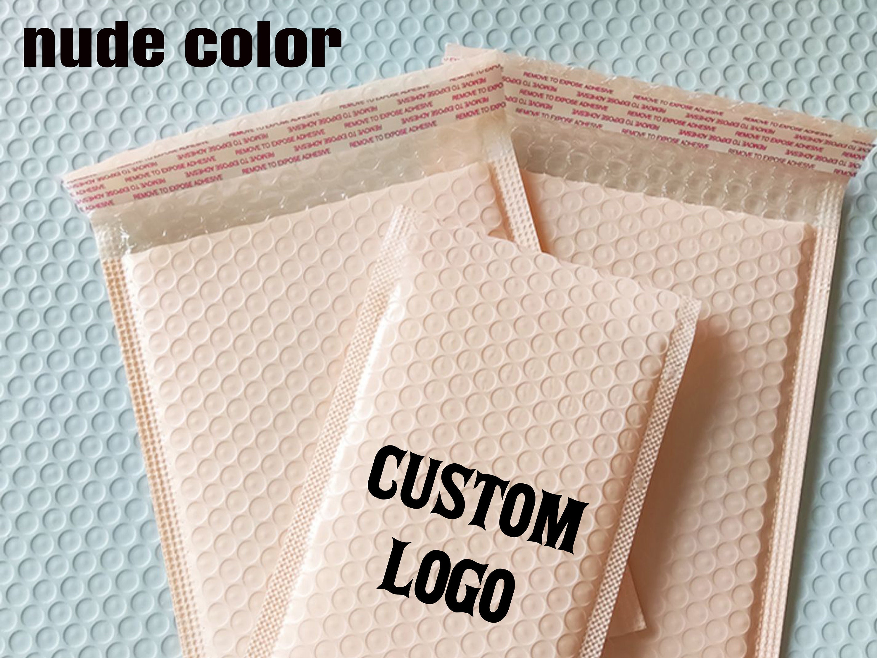 50pcs Poly Bubble Envelope Bags With Logo Printed Padded Shipping ...